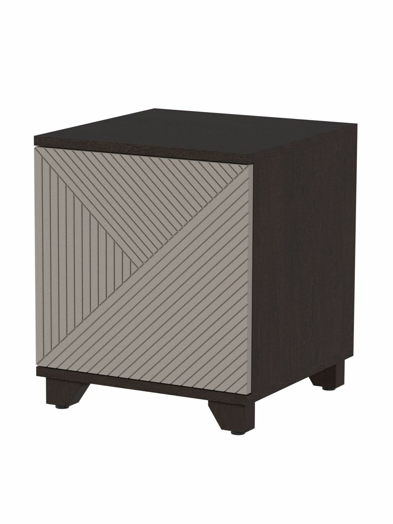 Тумба прикроватная Копенгаген со створкой Венге / Мускатный орех (12 Стульев)