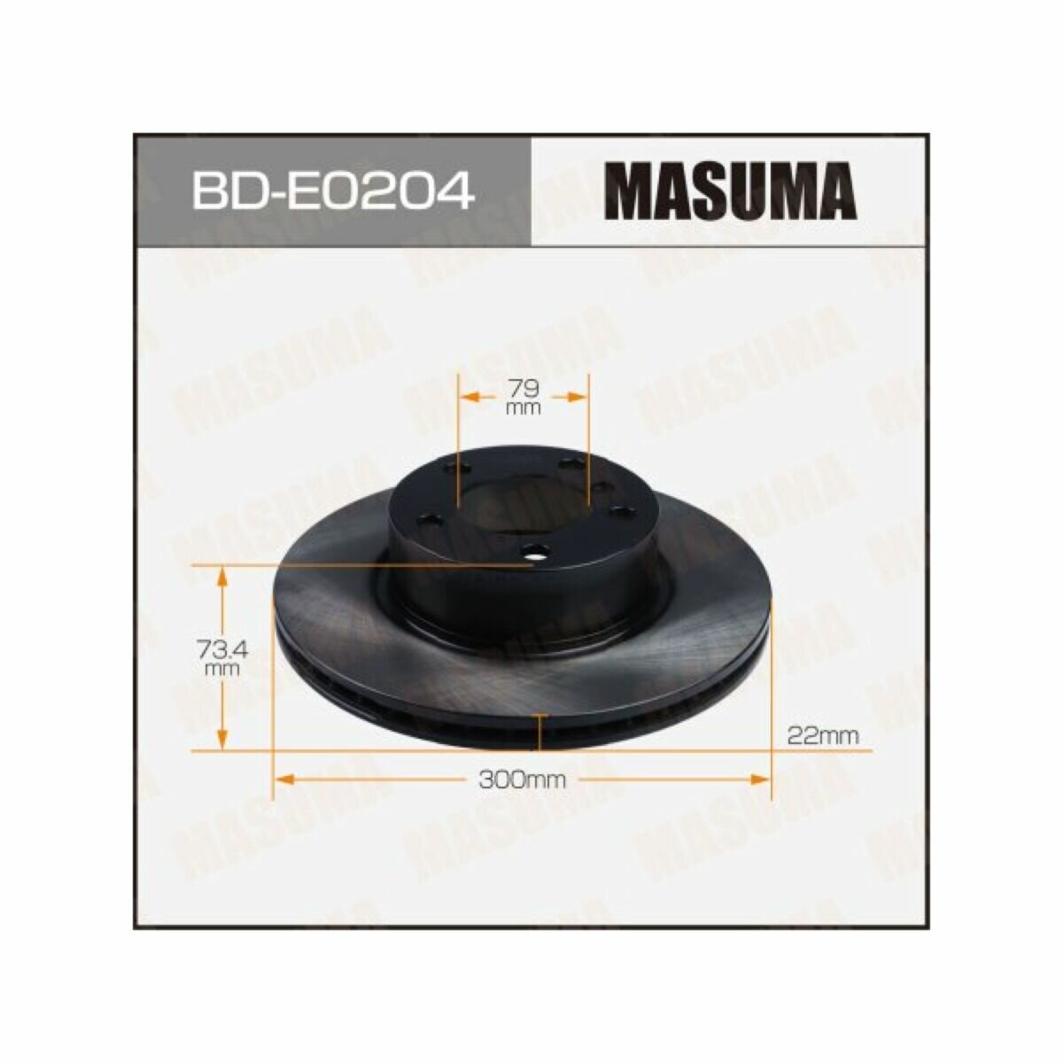 Диск Тормозной Пер. Bmw 3-Series (F30), 3-Series (F31)(Masuma Bd-E0204)