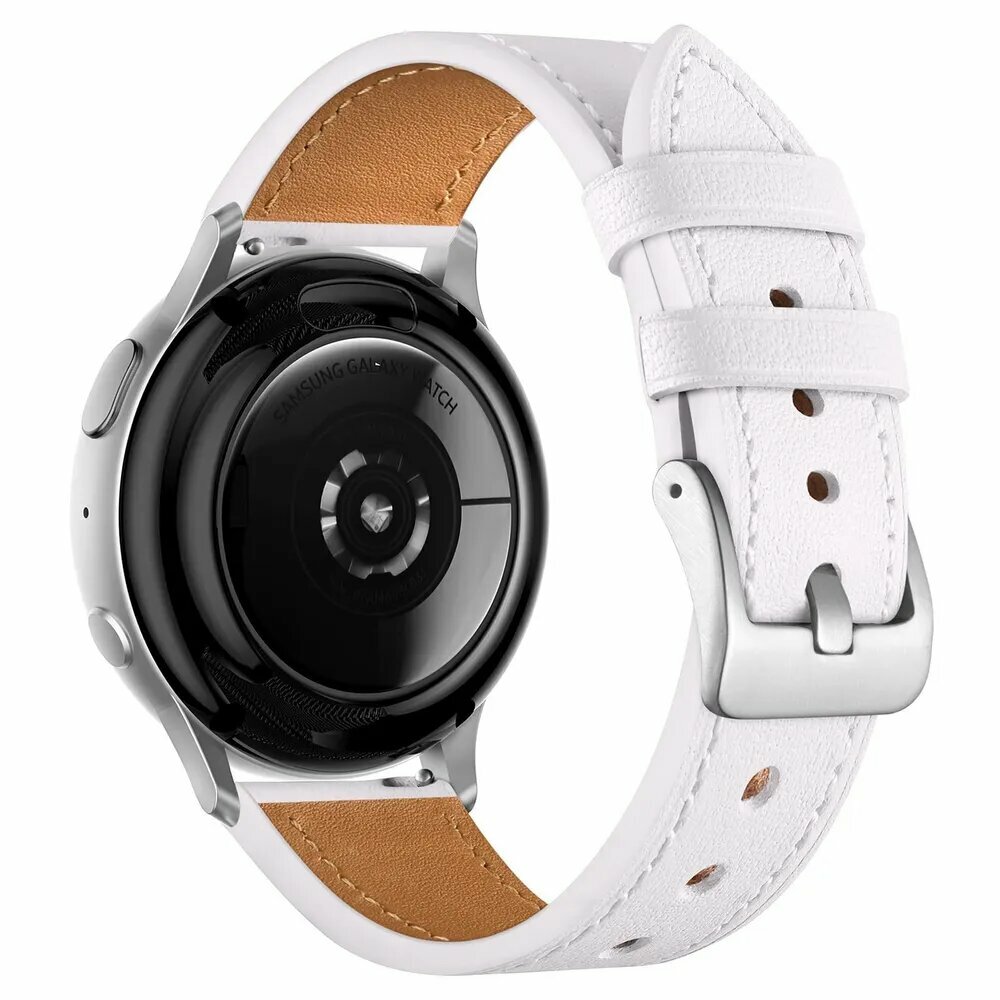 Кожаный ремешок 20 мм для Samsung Galaxy, Huawei, Amazfit GTS и Ml Watch