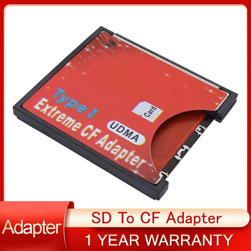 CF-адаптер считыватель для SD SDHC SDXC к CF компактная флэш-карта памяти Тип 1 поддерживает WiFi-карту и поддерживает SD-карту до 128 ГБ