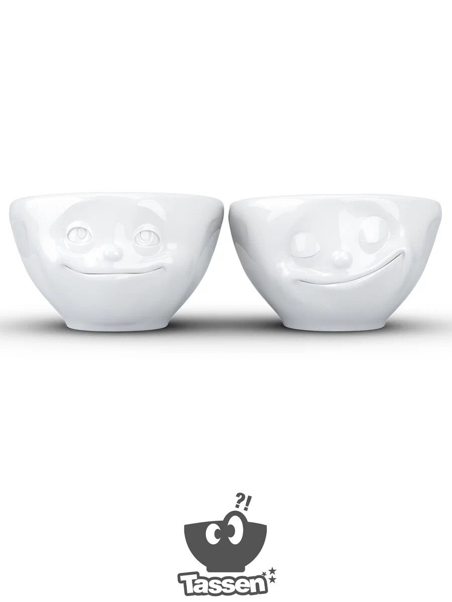 Набор салатников Tassen Мимика Dreamy & Happy, 2шт, 100 мл, фарфор