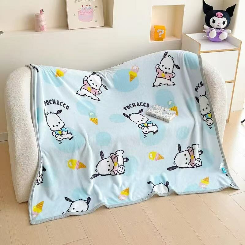 Мультяшное детское одеяло Sanrio, утолщенное молочное флисовое одеяло для отдыха, детское флисовое одеяло для студентов детского сада, офисное одеяло для обеденного перерыва