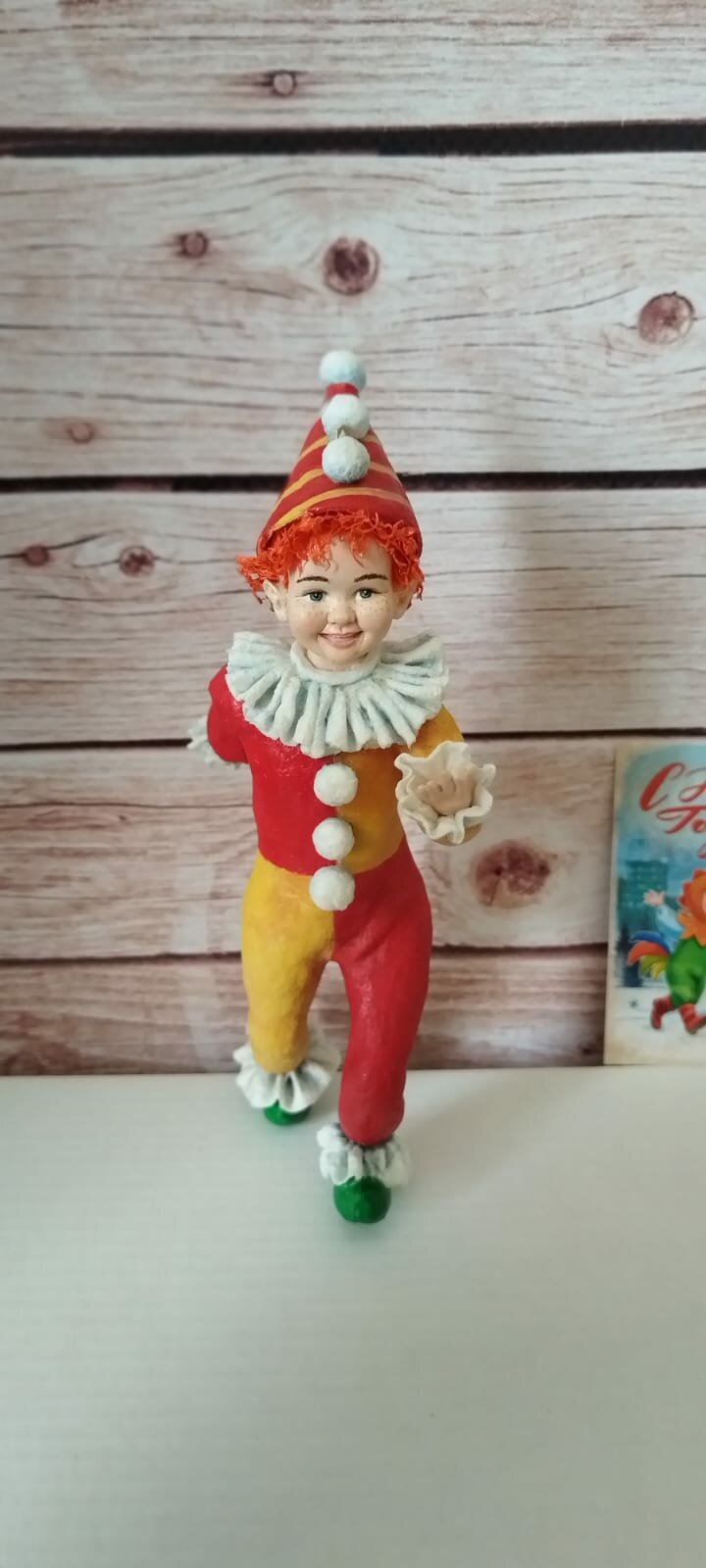 Ватная елочная игрушка "Клоун" серия Утренник