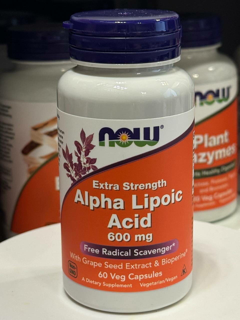 NOW Alpha Lipoic Acid 600 mg - Альфа-липоевая кислота, 60 капсул