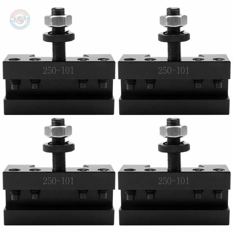 Набор из 4 держателей для токарного инструмента быстросменного типа 250-101 для станков до 12 дюймов с квадратным хвостовиком 3/16-1/2 дюйма