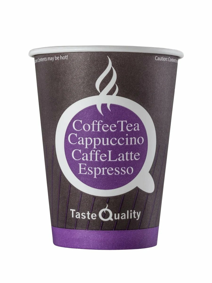 Стаканы одноразовые бумажные Taste Quality 350 мл диаметр 90 мм, туба: 50 шт.