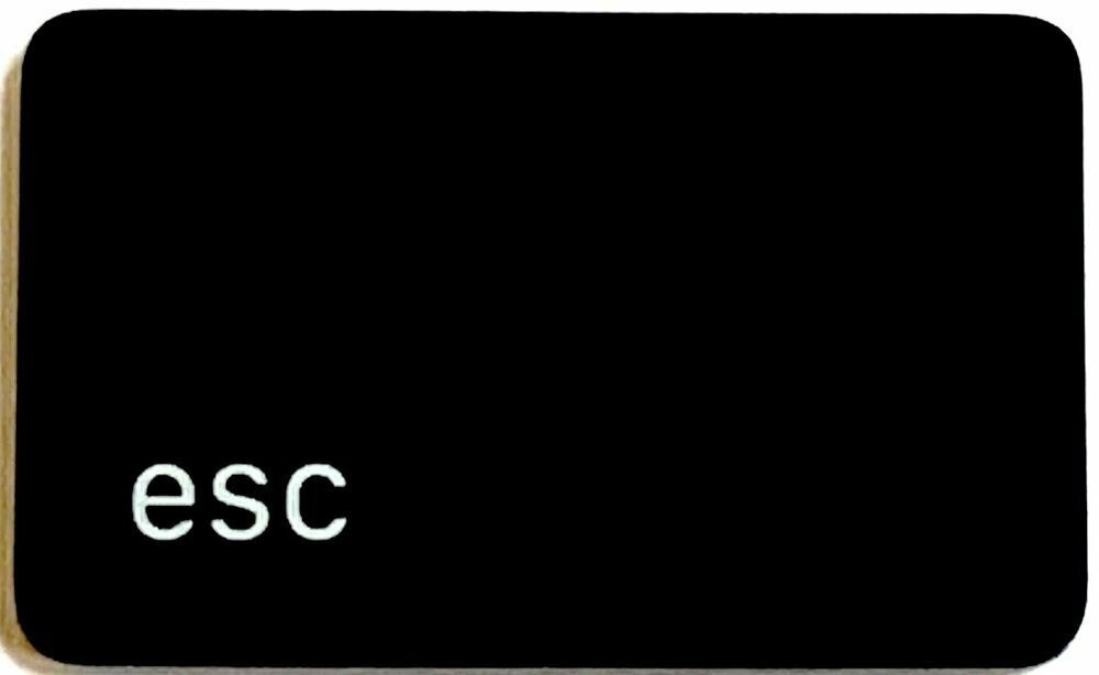 Kлавиша, кнопка "Esc" ноутбука MacBook Air 13.6 / Air 15, MacBook Pro 14 / Pro 16.2, Цвет: Черный