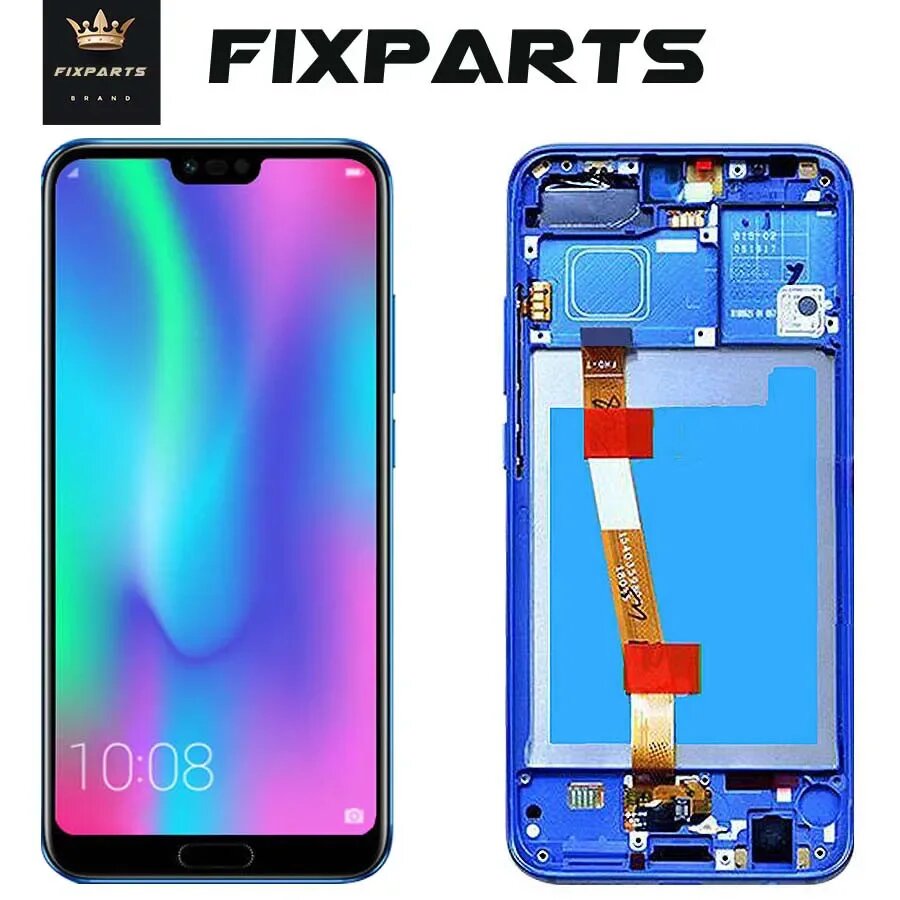 5,84 "для Huawei Honor 10 ЖК-дисплей + дигитайзер сенсорного экрана, запасные части 2280*1080 для Honor10 ЖК-дисплей с рамкой Black No Frame