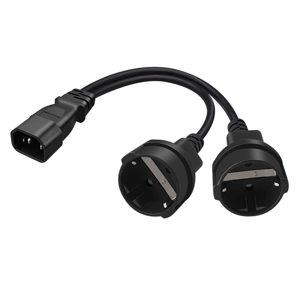 Адаптер питания Преобразователь IEC320 C14 в европейскую Розетку Стандарта ЕС 4,8 ММ 0,32 М для Путешествий и домашнего использования