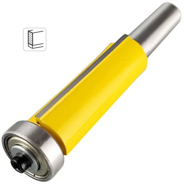 Фреза по дереву кромочная прямая 553330 19x50.8 мм нижний подшипник хвостовик 12 мм