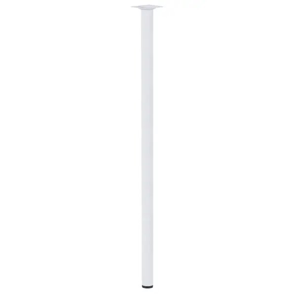 Ножка для мебели круглая ⌀30 мм 80 см металл белая