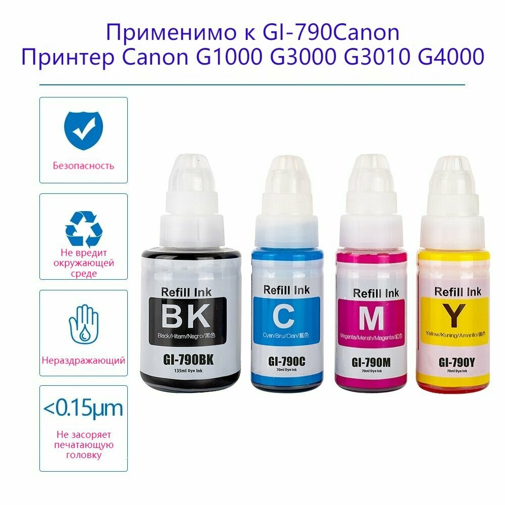 Чернила для принтеров Сanon, 4 цвета