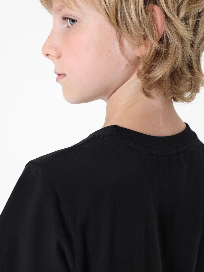 Футболка FN футболка для мальчика T-shirt Basic Children, размер 110, черный, без рисунка — фото 1