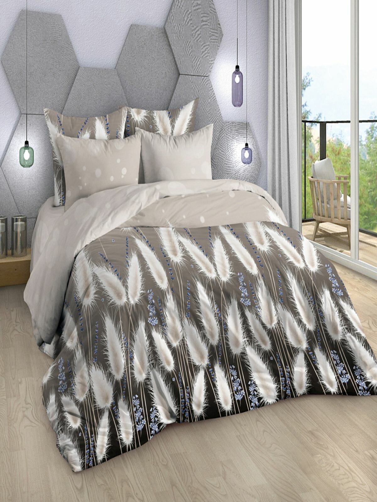 Постельное бельё Yason-Text Лагурус, бязь, евростандарт, с перьями