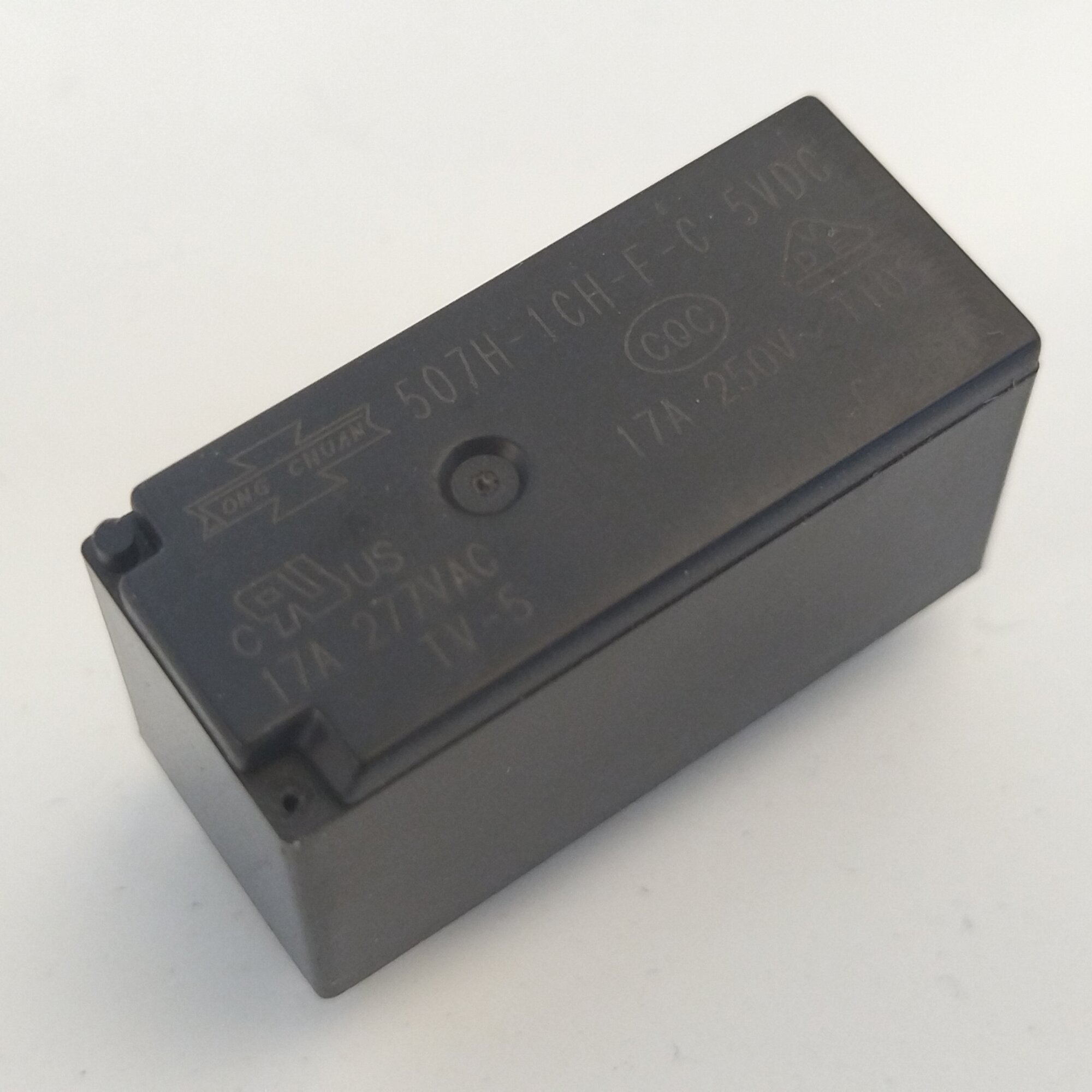 Электромагнитное промежуточное реле 507H-1CH-F-C 05VDC SONGCHUAN, SPDT, 16А 240VAC, 0.53W