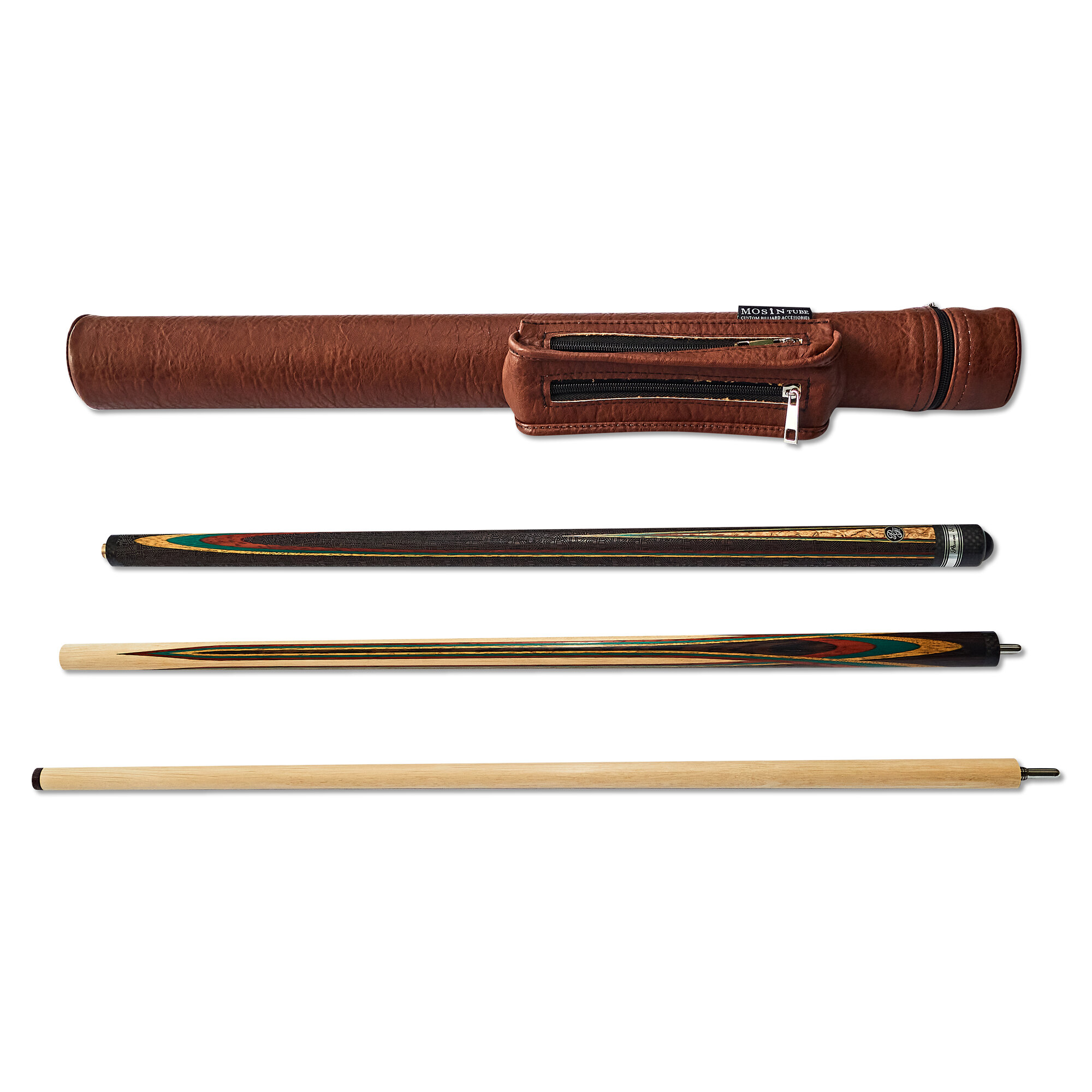 3-х составной кий "Цветок" мастера Тропина Романа (венге/падук/лимонник) / арт. F101005