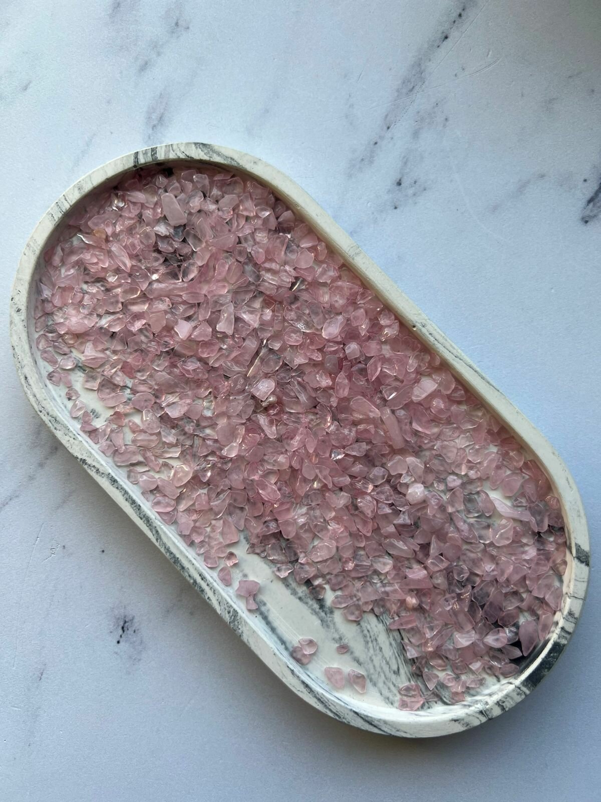 Галтовка натурального природного камня Розовый кварц. Размер3-5 мм. (100 гр.)