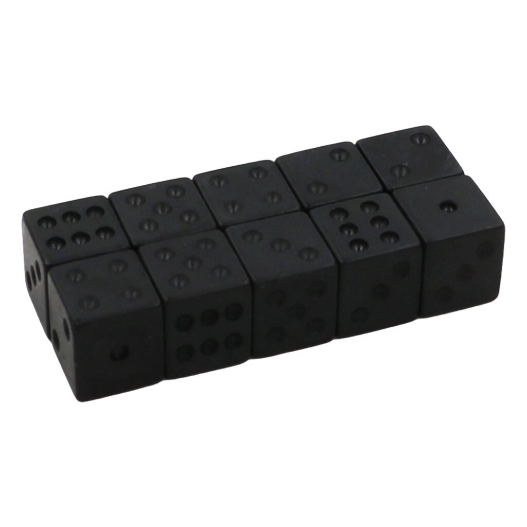 10шт Настольная игра, 16 мм Акриловые кубики D6 с крупными точками для детей и взрослых