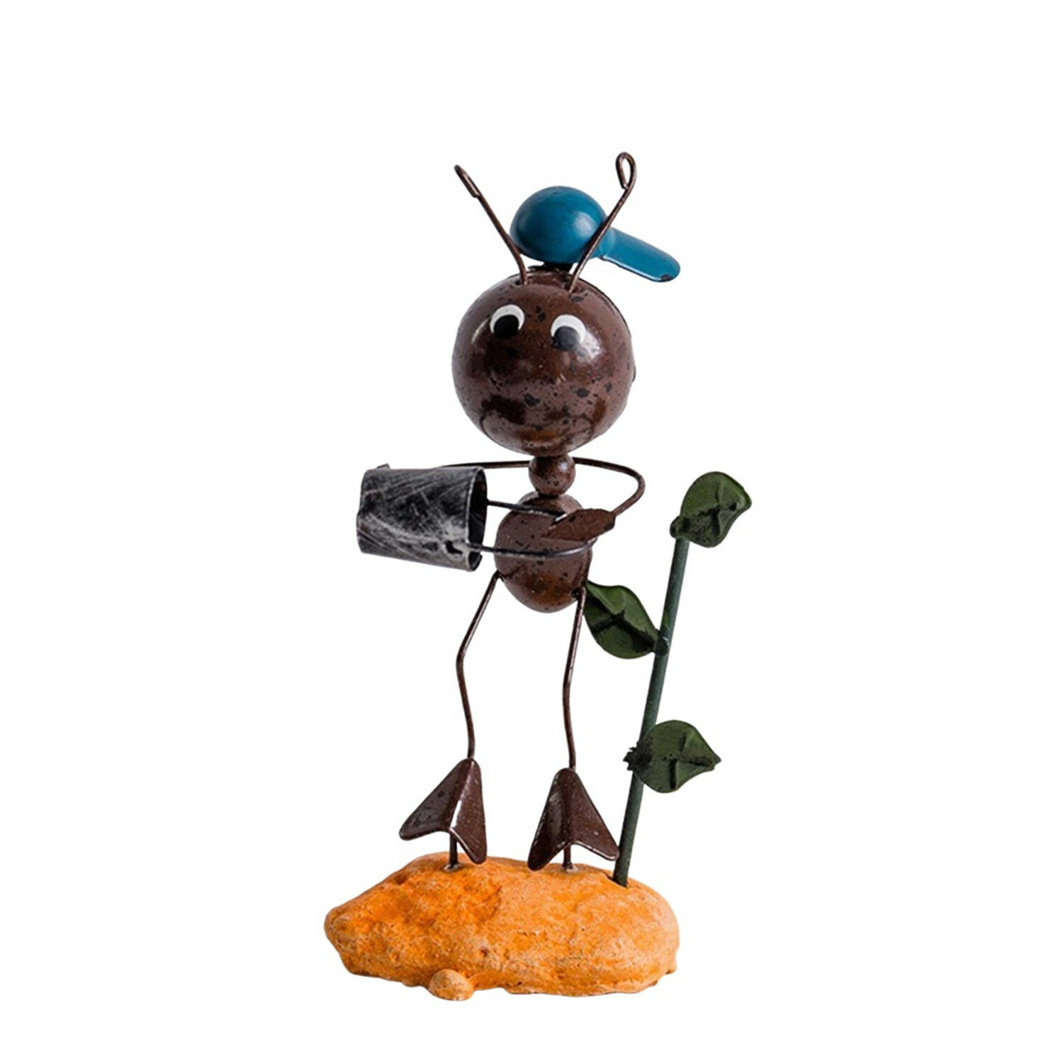 Орнаменты модели маленьких муравьев пасторального стиля Декор для гостиной кабинета окна Итальянский стиль Подарок Модель муравья сажающего дерево Размер 6.5*4*15см Материал железо керамика Вес продукта 330г Вес упаковки 580г 1 штука в упаковке