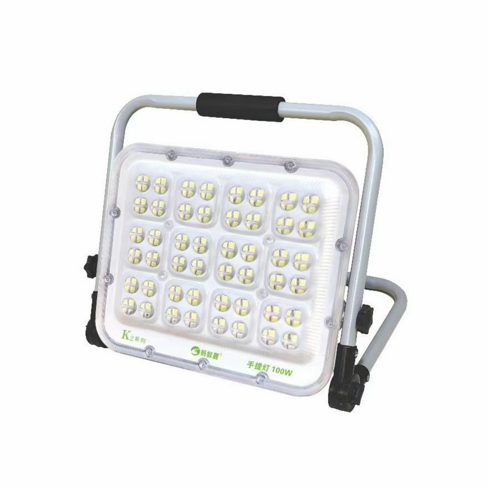 Фонарь рабочий аккумуляторный, 100 Вт, 6000 мАч, 5200 Лм, 2835 LED, IP65, 17x20x5 см