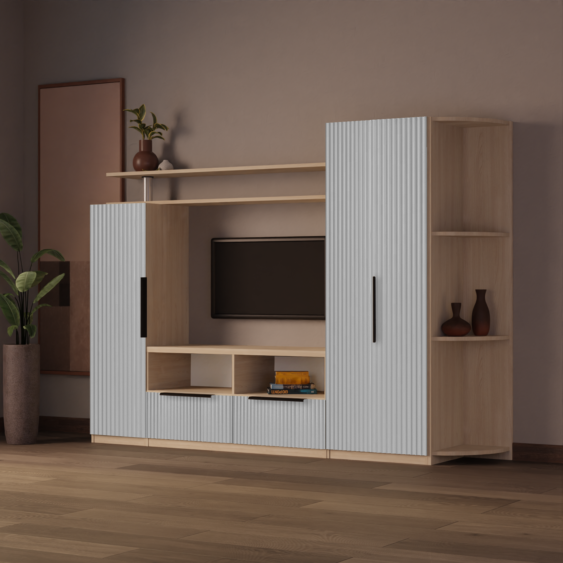 Стенка №2 Ольга профильные ручки