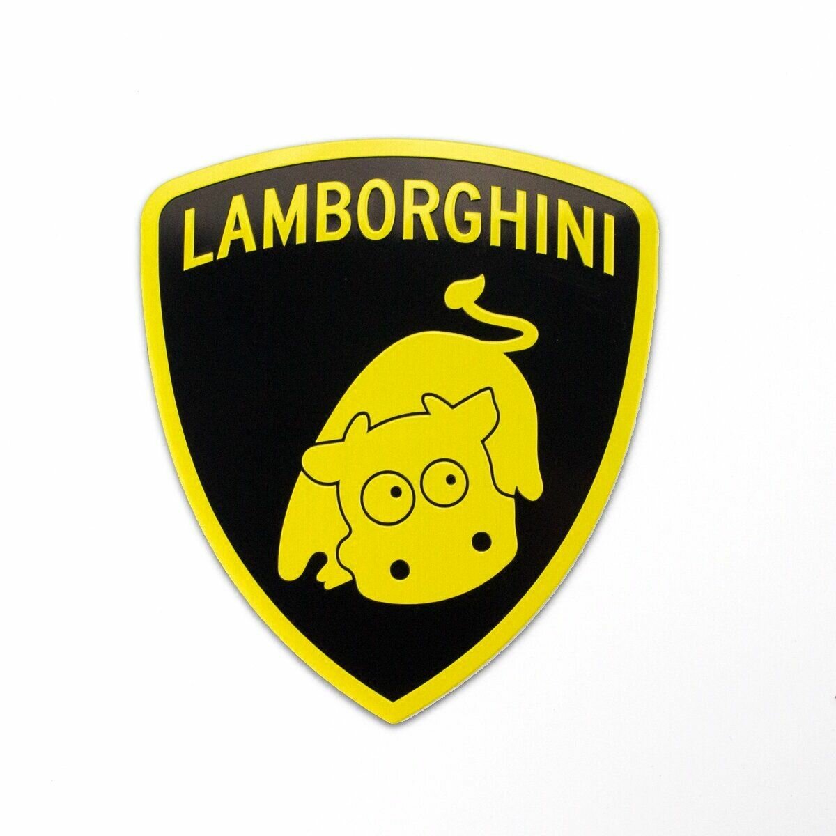 Наклейка на авто Lamborghini — алюминиевый шильдик для машины, декоративный стикер для капота, багажника, дверей