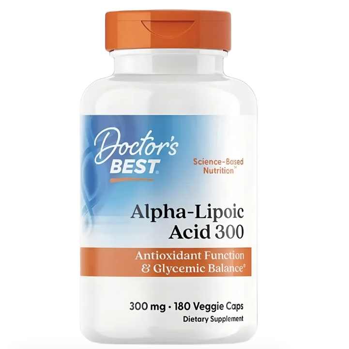 Doctor's Best, альфа-липоевая кислота 300 мг, Alpha-Lipoic Acid 300, 180 капсул