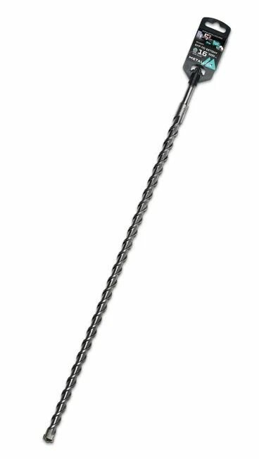 Бур по бетону SDS-plus METALLICA Optima 16 х600/550 мм, напайка с центром, 2 спирали 904657