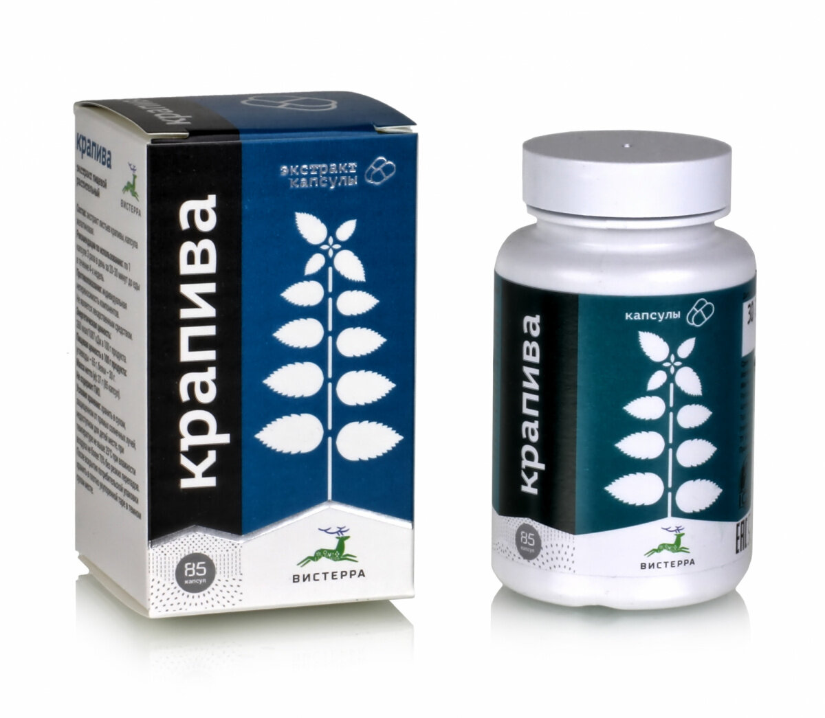 Крапива экстракт в капсулах, Вистерра 85 капс при железодефицитной анемии