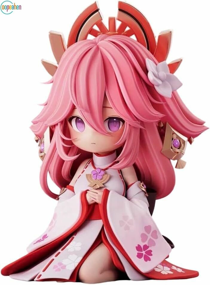 Мини-фигурка Яэ Мико из игры Genshin Impact, милая модель персонажа из ПВХ, Гудзи Великого храма Наруками