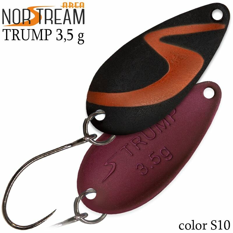 Блесна колеблющаяся на форель, щуку, окуня/ колебалка для летней и зимней ловли хищных рыб. Norstream TRUMP 3,5 г цв. S10
