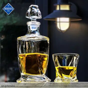 CRYSTALITE BOHEMIA Набор для напитков "Quadro", 4 предм.