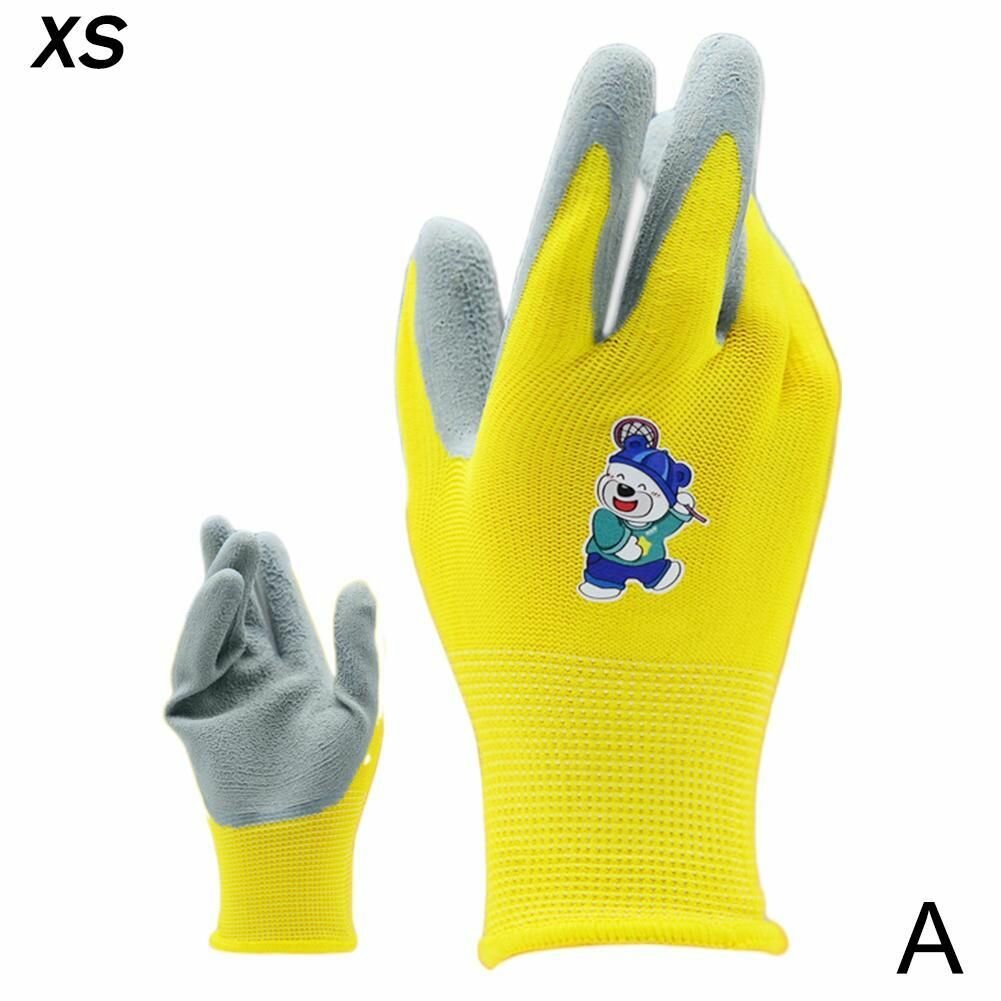 Перчатки рабочие детские, садовые с покрытием из латекса, прорезиненные, хозяйственные, защитные