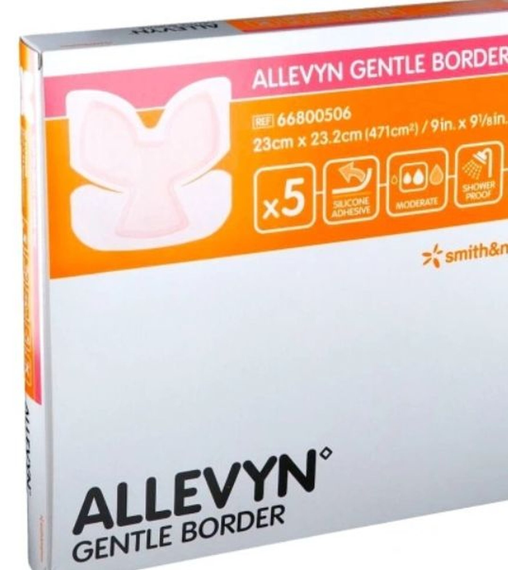 Пластырь Smith & Nephew ALLEVYN Gentle Border 23 x 23,2 см - 5 шт.
