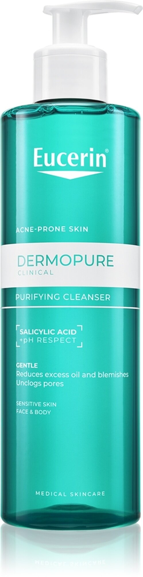 Eucerin Гель для глубокого очищения для жирной, склонной к акне кожи DermoPure Clinical Purifying Cleanser,400 мл