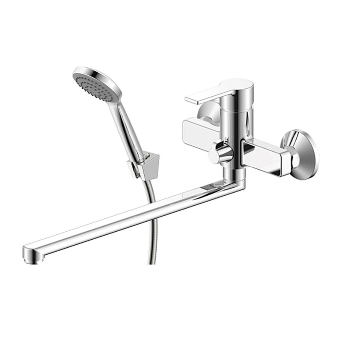 Смеситель для ванны ARGOtech Titan хром однорычажный с длинным изливом с лейкой (35-L35/K TITAN)