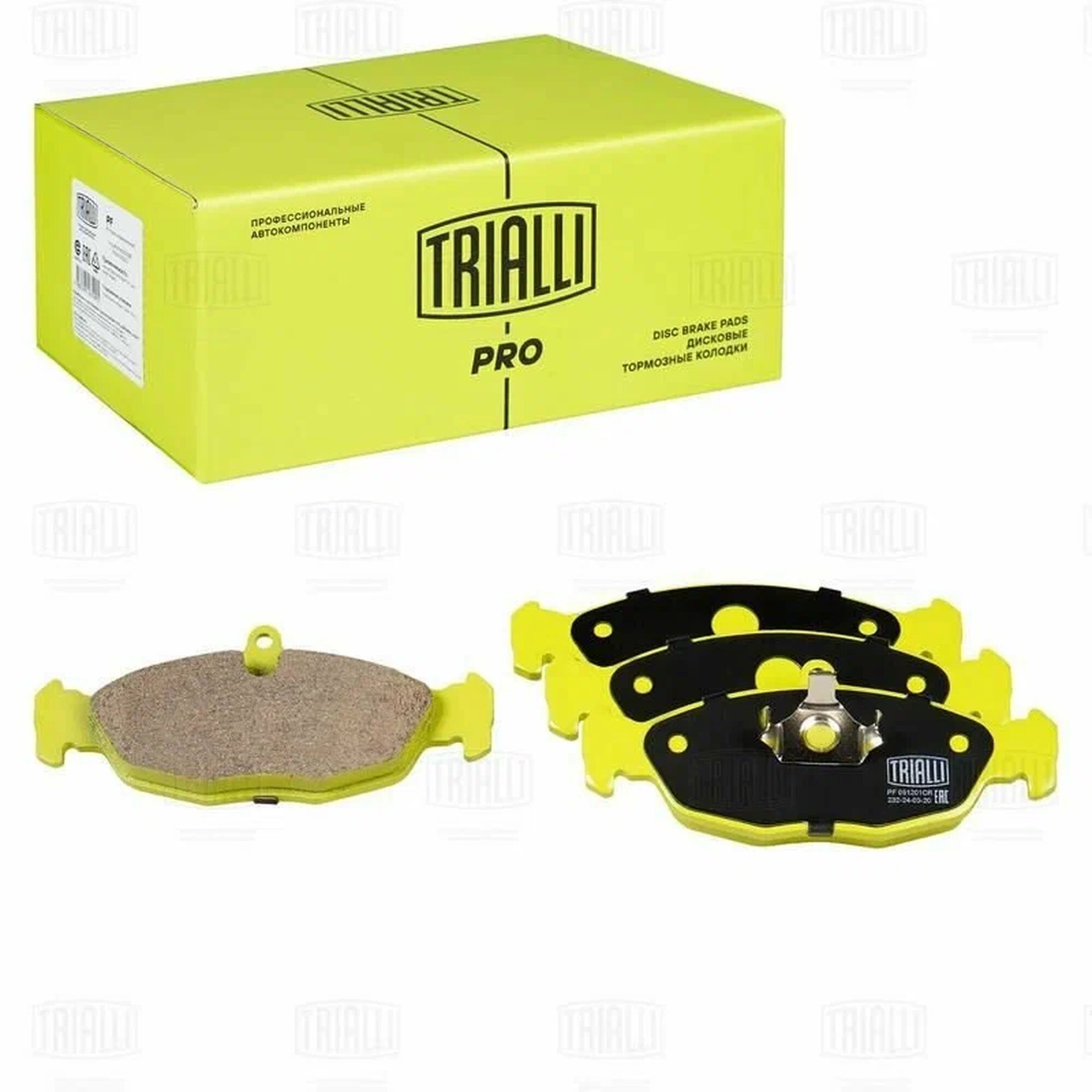 Колодки тормозные дисковые передние для а/м Daewoo Nexia, Chevrolet Lanos, TRIALLI PF 051201CR (серия PRO)