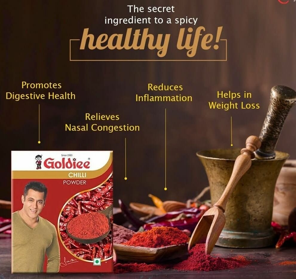Red Chilli Powder Goldiee / Перец Чили порошок. 100гр. Индия.