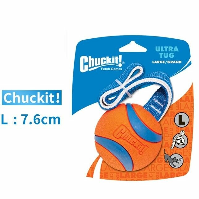 Chuckit! Мяч для собак с ремешком для захвата. Размер L - 7,6 см.