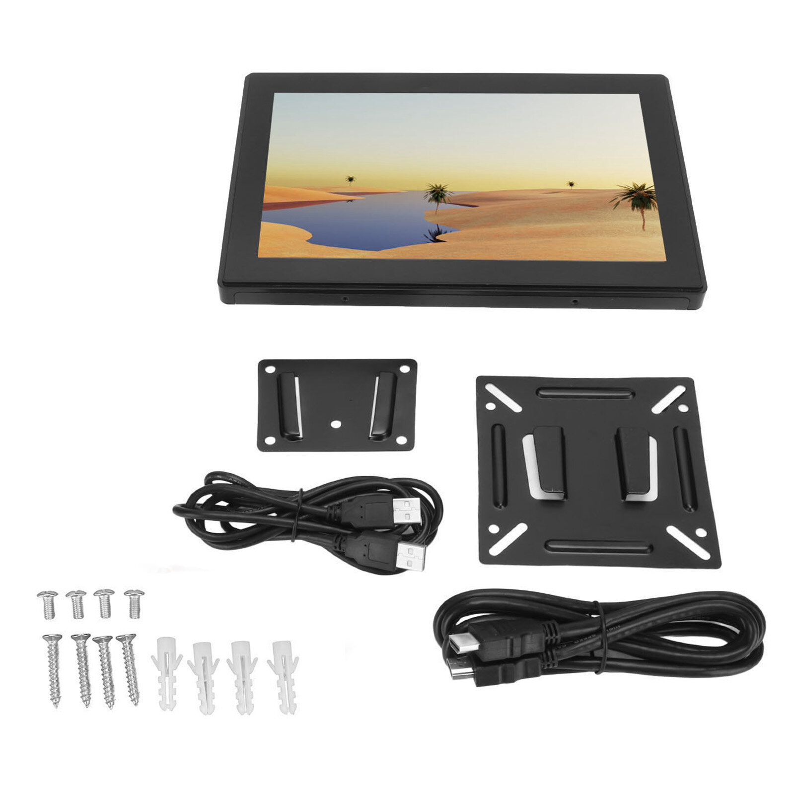 10,1 -дюймовый сенсорный монитор сенсорного экрана 1280x800 Multimedia Interface VGA USB -монитор VGA USB -монитор VGA 100–240 В.