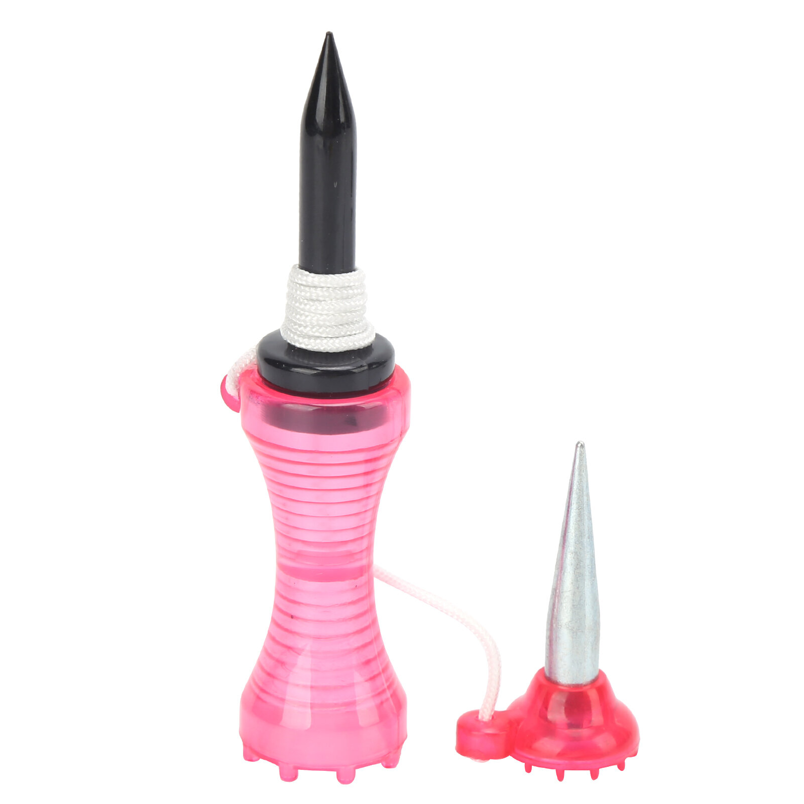 Набор тренировочных подставок для мячей для гольфа, многоразовый держатель для мячей для тренировочного поля и коврика, розовый.