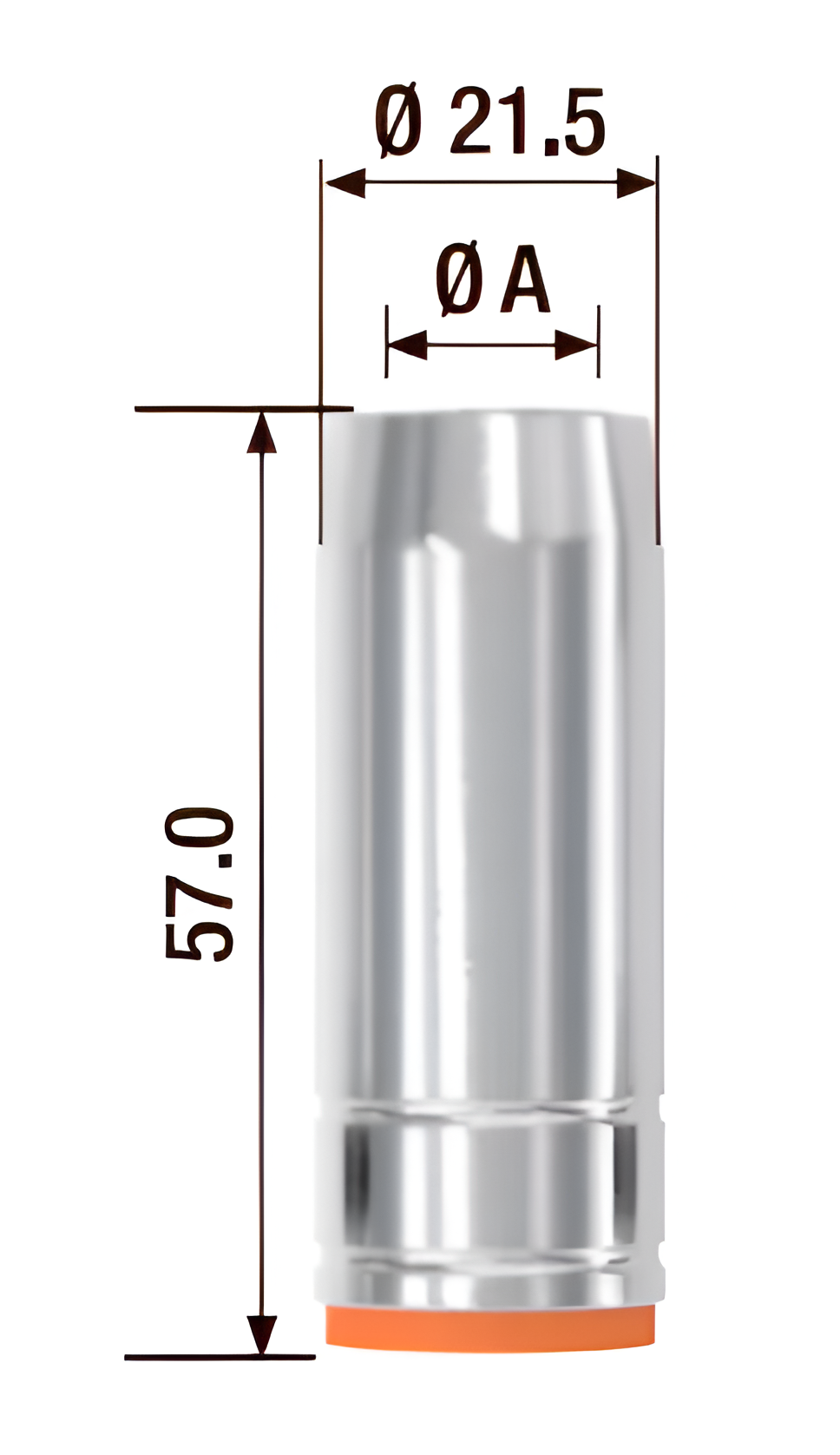 Газовое сопло Fubag FB 250, для полуавтоматической сварки MIG/MAG, диаметр 12 мм (2 шт)