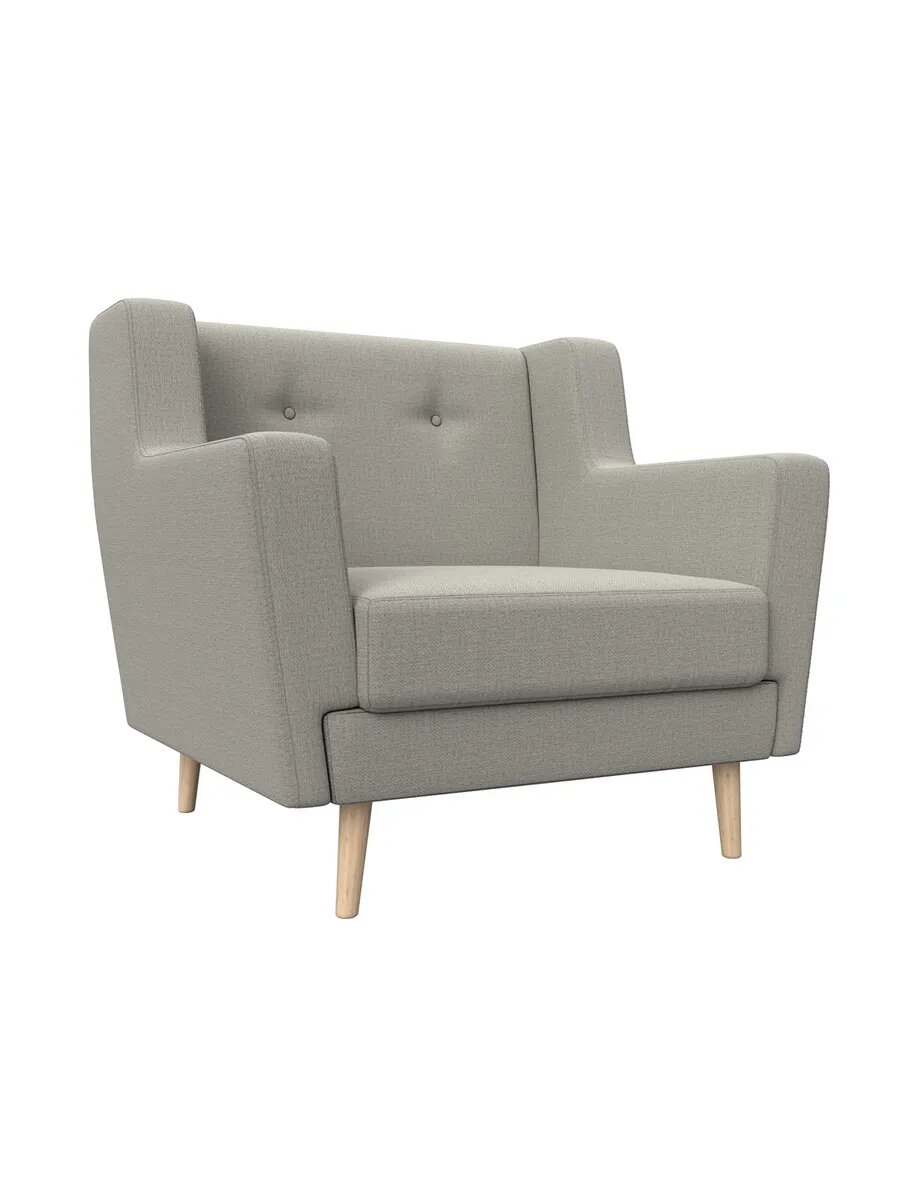 Кресло Брайтон, 79х86х78 см, нераскладное, на деревянных ножках, рогожка