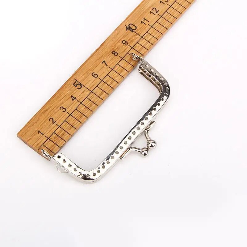 1 шт. квадратный металлический каркас для кошелька с ручкой, клатч, сумка, аксессуары для изготовления кошелька, застежка, замок, металлическая застежка, сумки, фурнитура 8.5cm