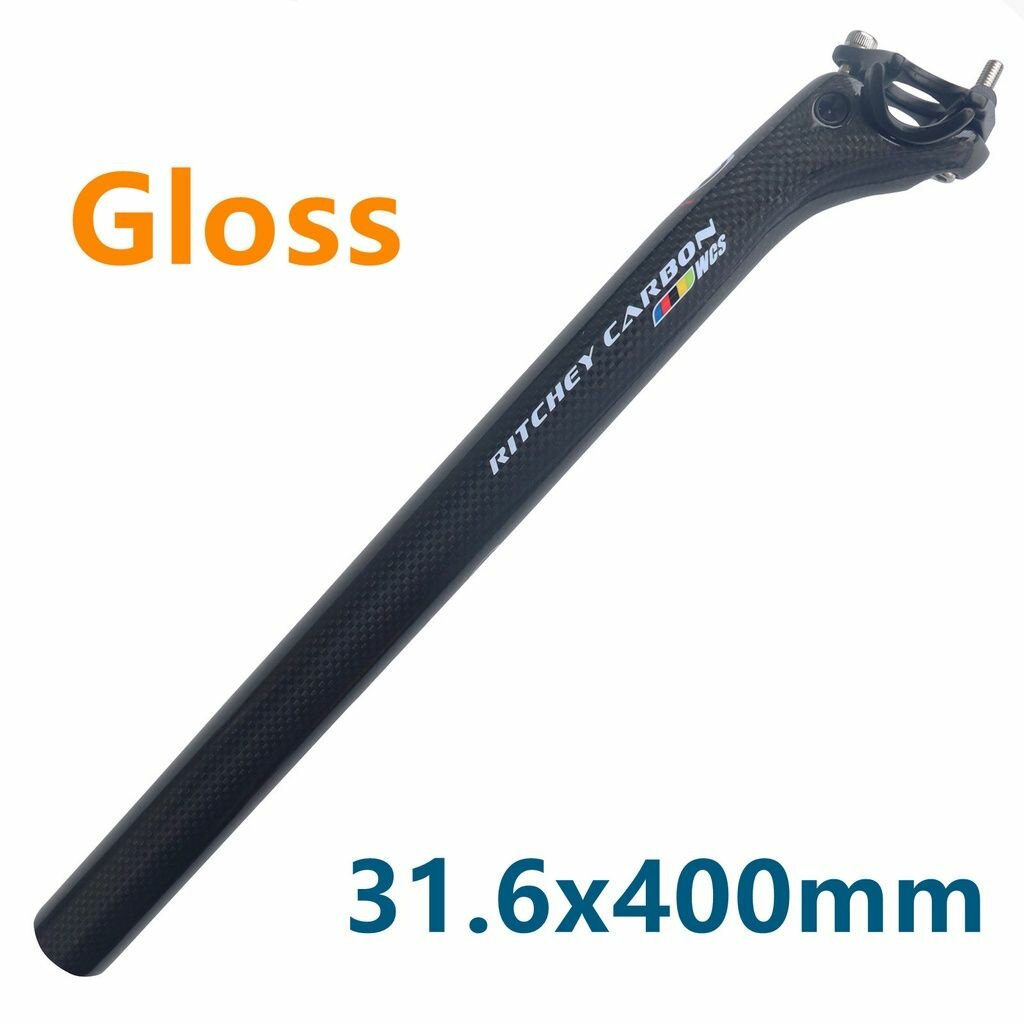 Подседельный штырь Ritchey Carbon 27,2/30,8/31,6 мм матовый/глянцевый 3k Fiber MTB/Road Light 350/400 мм