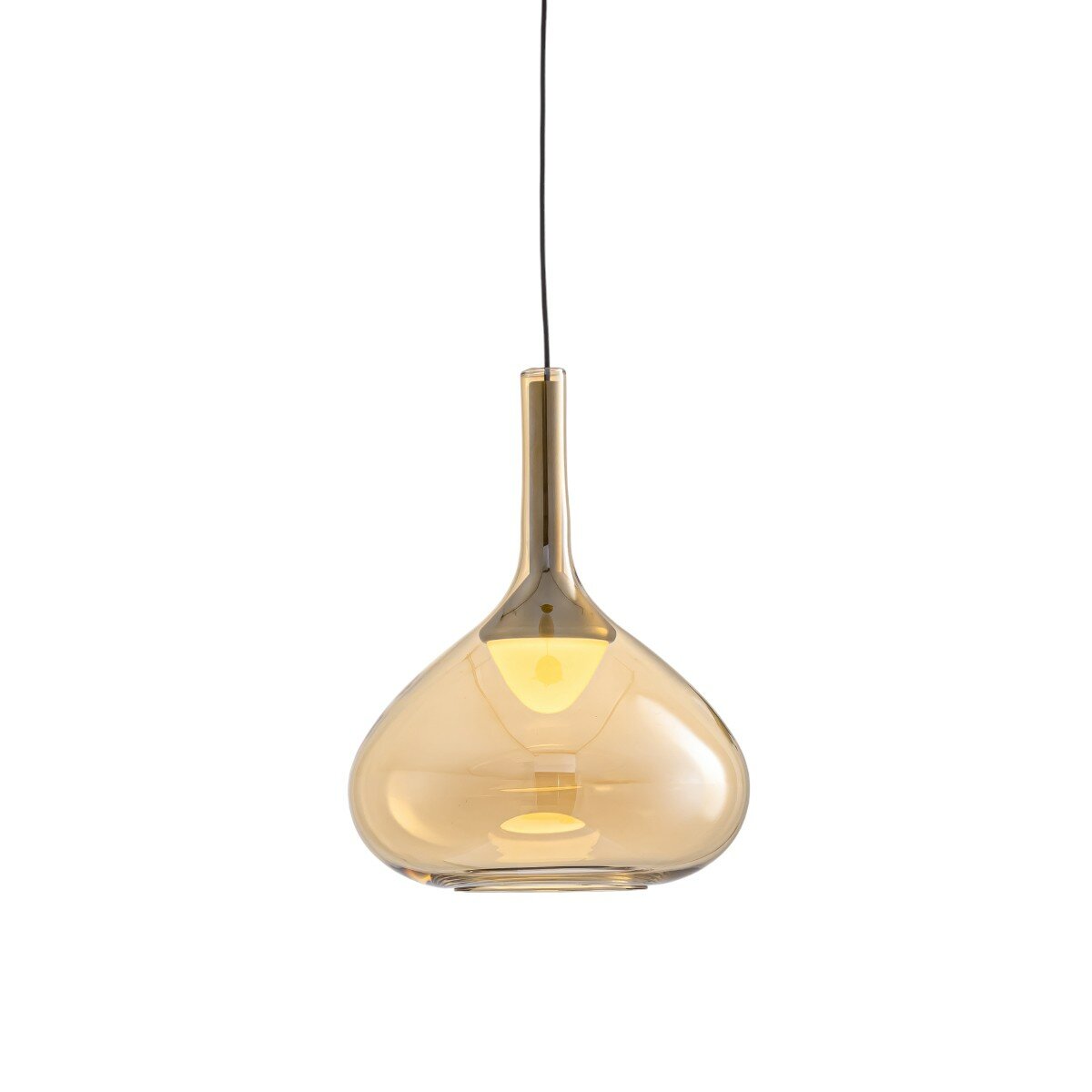 Подвесной светильник Delight Collection MD25001005 MD25001005-1A brass/amber, Латунь/Янтарный, LED, 1 x 5 Вт.