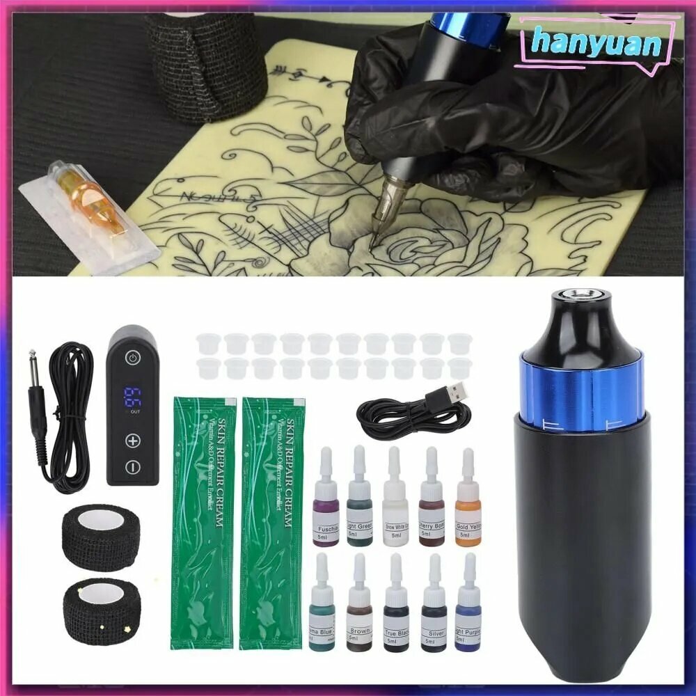 Беспроводная тату машинка, стабильная работа и легкость, для тату салонов