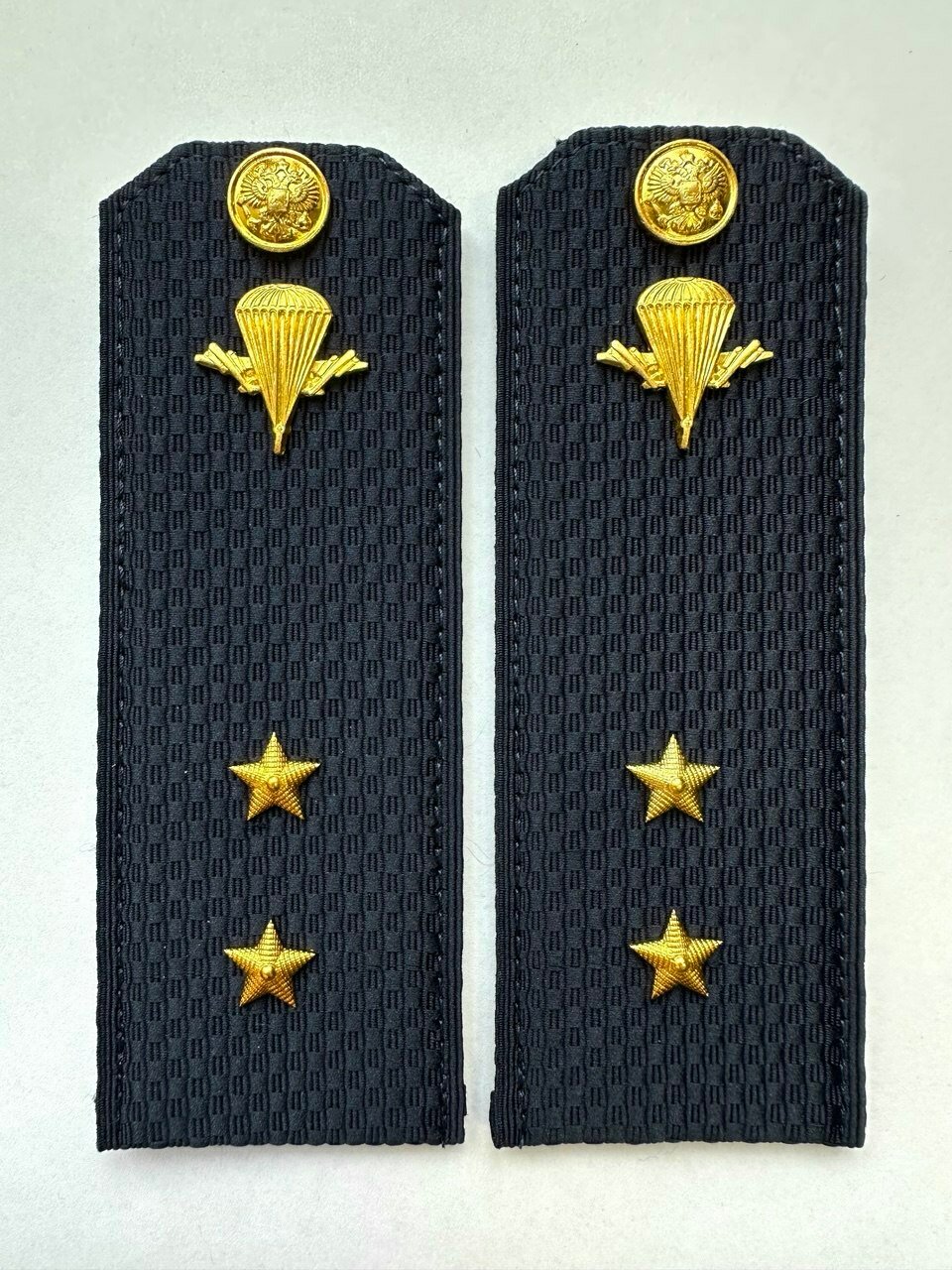 Погоны Вдв с фурнитурой синие Прапорщик Картон