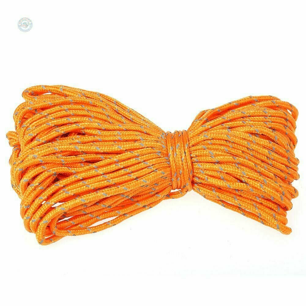 20-метровый светоотражающий трос для палатки и кемпинга, прочный и видимый в темноте, армированный полипропиленовый шнур для тентов и навесов, выбор цветов