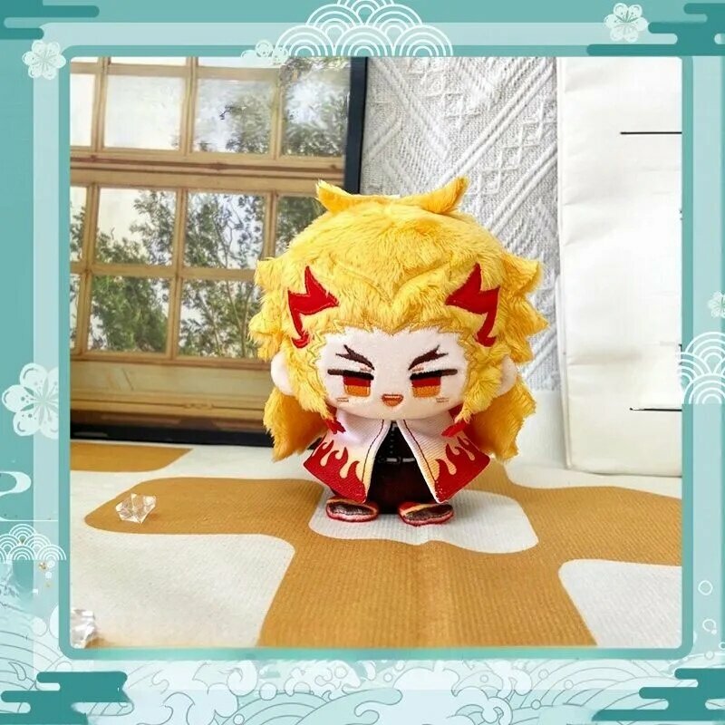 Игрушка мягкая аниме Demon Slayer Kimetsu no Yaiba Rengoku Kyoujurou ; Клинок Рассекающий Демонов Кёджуро Ренгоку мягкая игрушка антистресс 12CM
